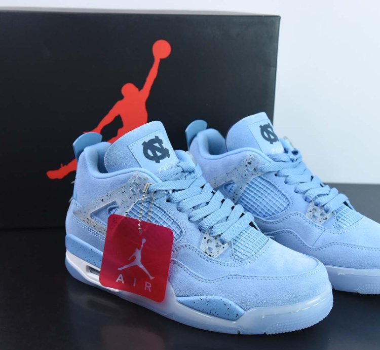 Jordan 4 Retro UNC University Blue Cool Grey Black | Begja