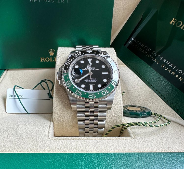 Rolex Gmt-master Ii 126720vtnr New 2024 Sprite Lefty Green Black Bezel ...