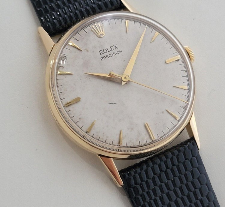 Rolex Precision Mens Rolex Precision Ref 8961 34mm 18k Solid Gold 1950s ...