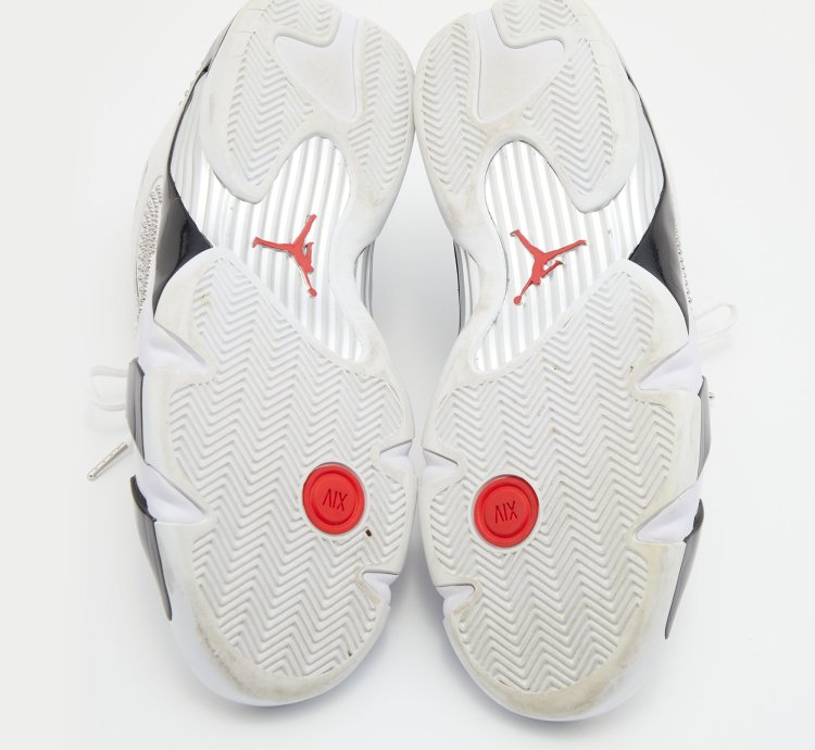 Air Jordans Supreme White Black Leather 14 Retro Sneakers Size 45 | Begja
