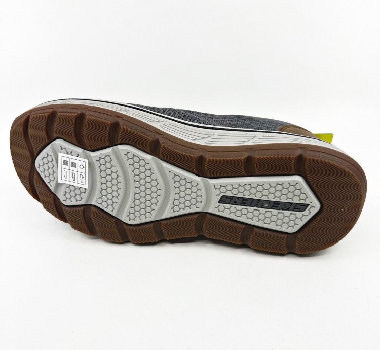 Skechers Remaxed Mendel Gray Mens Slip On Shoes | Begja