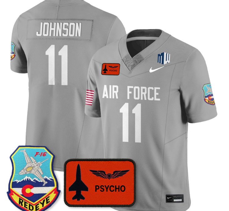 Josh Johnson Jersey 11 Air Force 2025 Honor F-16 Stitched 140th Wing ...