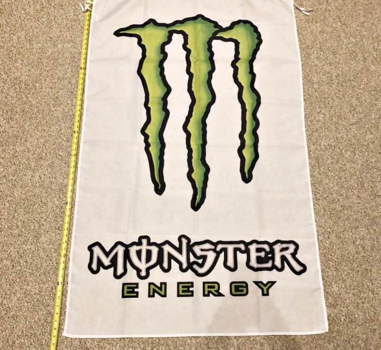 Monster Energy 3x5ft Flag Vertical Green M Power Drink Poster | Begja