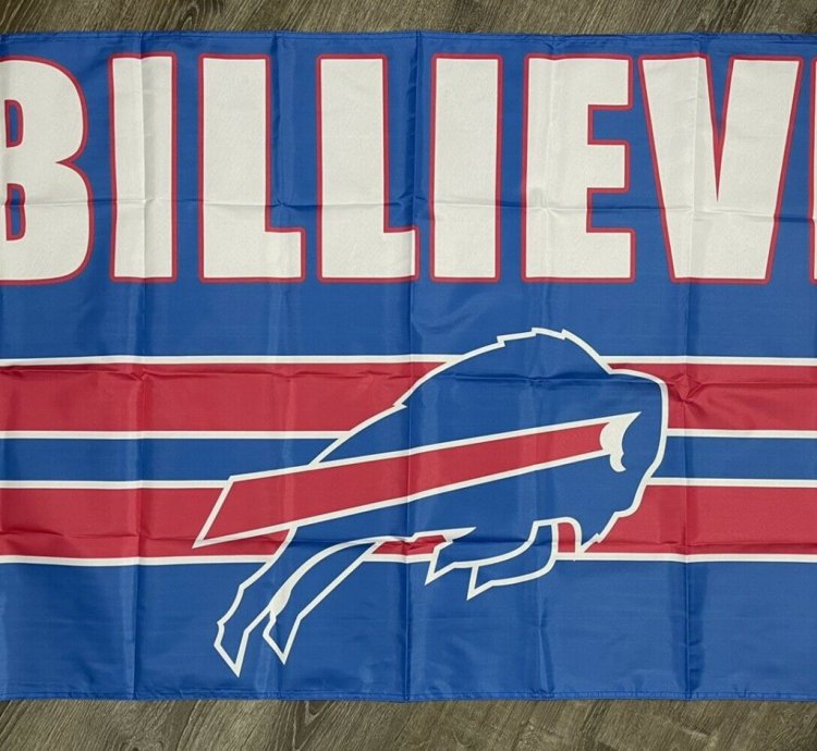 Buffalo Bills Billieve Flag 3x5 Ft Blue Sports Banner Man-cave Garage ...