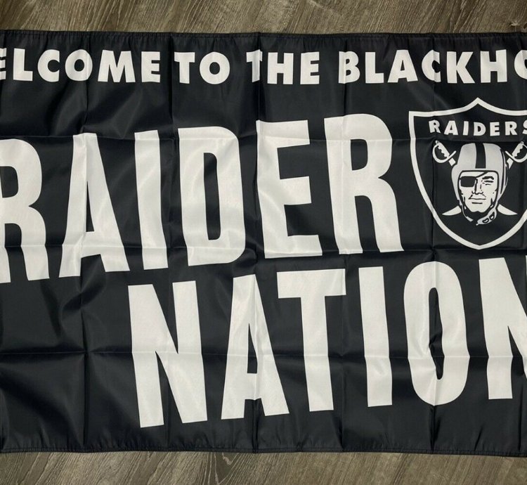 Oakland Raiders Nation Flag 3x5 Ft Man-cave Banner Flag The Blackhole ...